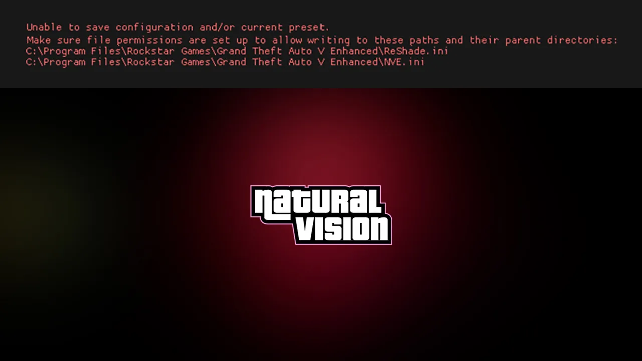 How to Fix GTA 5 NaturalVision Enhanced ReShade & NVE Error